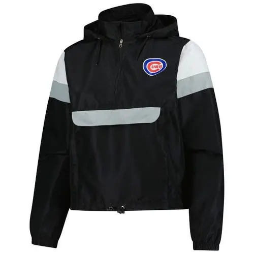 Profile Chicago Cubs Quarter-zip Anorak Hooded Jacket