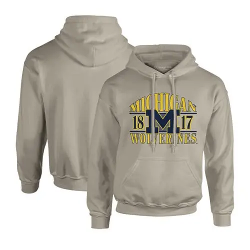 IMAGE ONE Michigan Wolverines Upper Arch Letters Pullover Hoodie