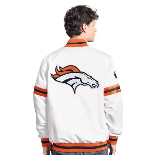 STARTER Denver Broncos Scout Varsity Jacket - White