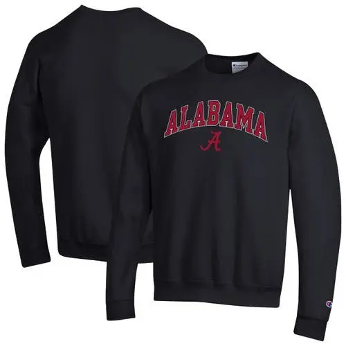 Champion Alabama Crimson Tide Arch Over Logo Pullover Sweatshirt - Black