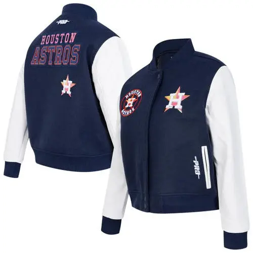 PRO STANDARD Houston Astros Game Day Classics Varsity Jacket - Navy