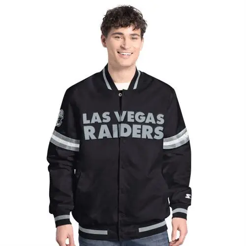 STARTER Las Vegas Raiders Scout Varsity Jacket