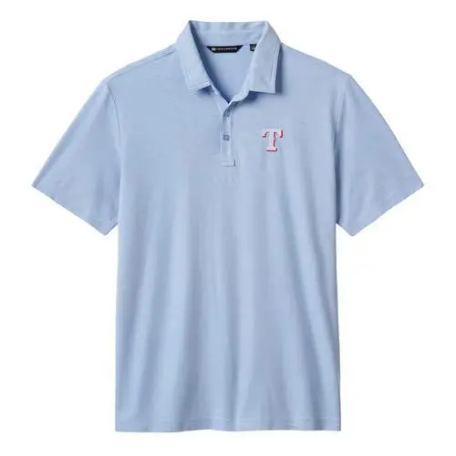 Travis Mathew Texas Rangers Playoff Pitch Polo - Heather Blue