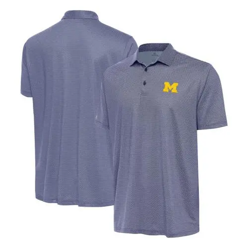 ANTIGUA Navy Michigan Wolverines Rings Polo