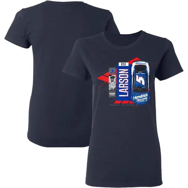 HENDRICK MOTORSPORTS TEAM COLLECTION Hendrick Motorsports Kyle Larson Valvoline Car T-shirt - Navy