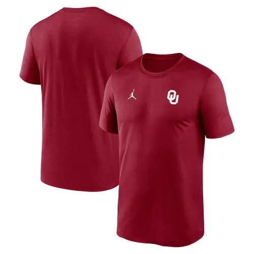 JORDAN BRAND Oklahoma Sooners 2025 Sideline Logo Legend Performance T-shirt - Crimson