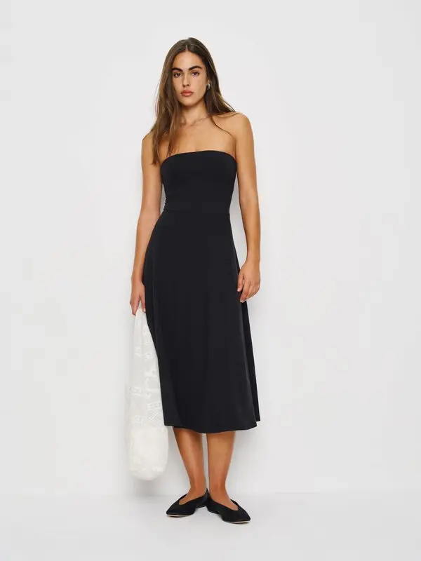 REFORMATION Lora Knit Midi Dress - Black