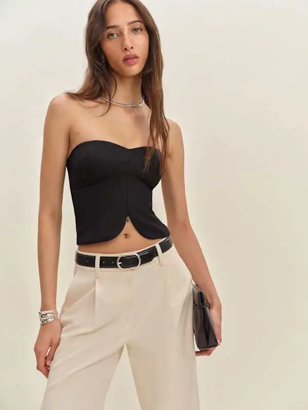 REFORMATION Maisie Linen Top