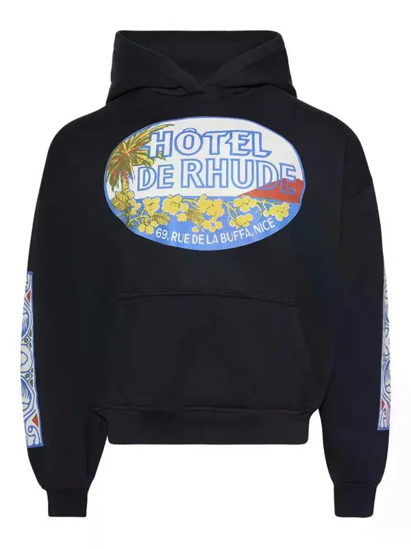 Rhude Logo-print Cotton Hoodie