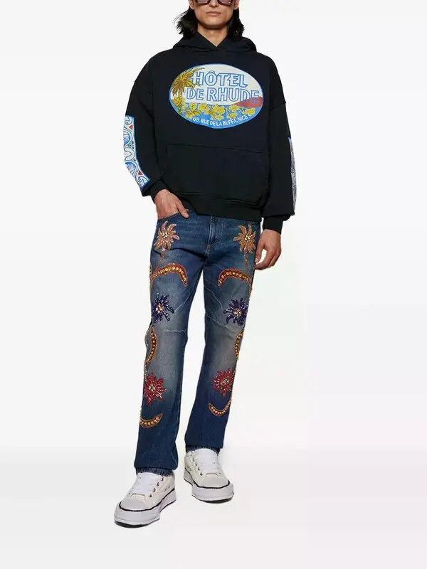 Rhude Logo-print Cotton Hoodie