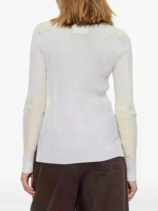 Helmut Lang Ribbed Long-sleeve Top - White