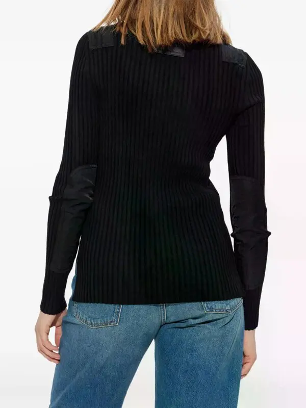 Helmut Lang Ribbed Long-sleeve Top - Black