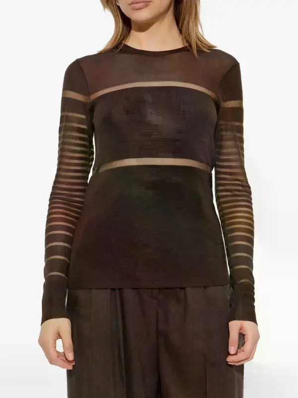 Helmut Lang Layered Long-sleeve Top - Brown