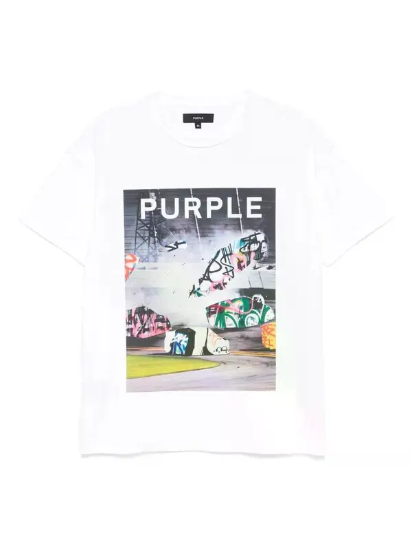 PURPLE BRAND Cotton T-shirt - White