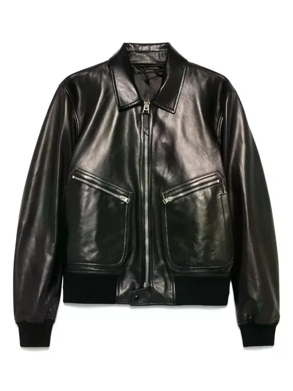 TOM FORD Leather Bomber Jacket