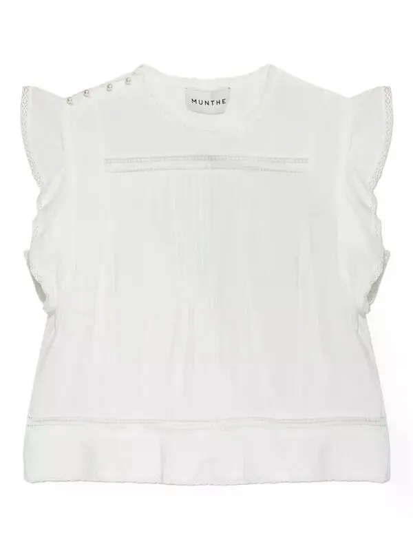 Munthe Ruffled Short-sleeve Blouse