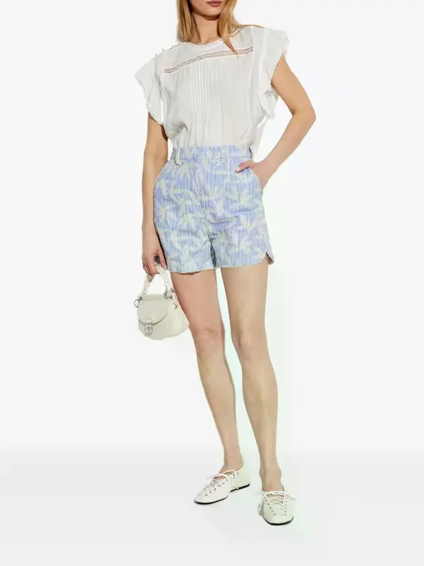 Munthe Ruffled Short-sleeve Blouse