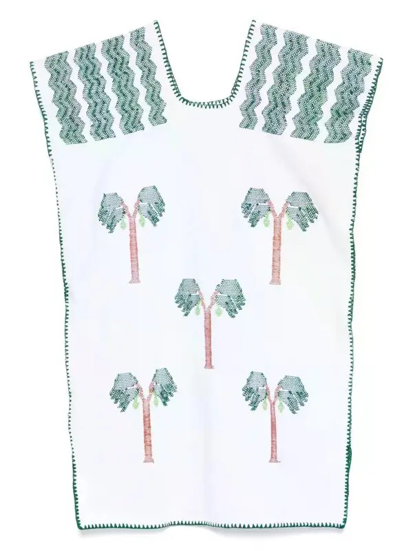 PIPPA HOLT Palm-motif Mini Dress - White