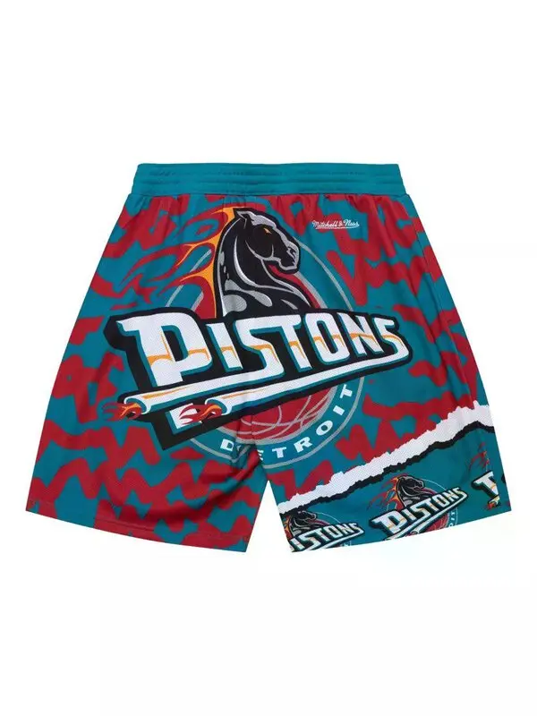 Mitchell & Ness Nba Detroit Pistons Jumbotron 2.0 Sublimated Shorts - Blue