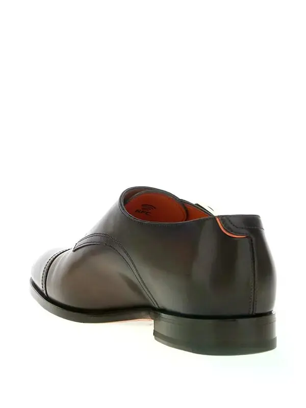 Santoni Axel Leather Monk Shoes