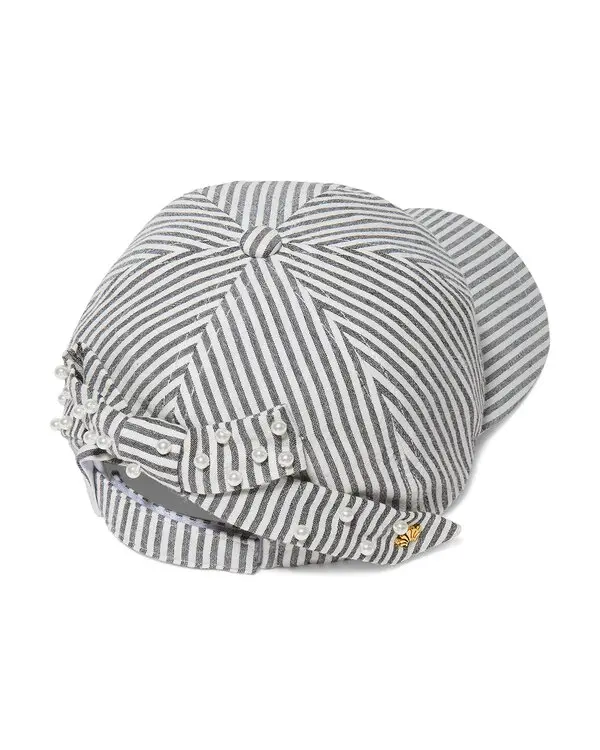 Lele Sadoughi Bow Embellished Baseball Cap