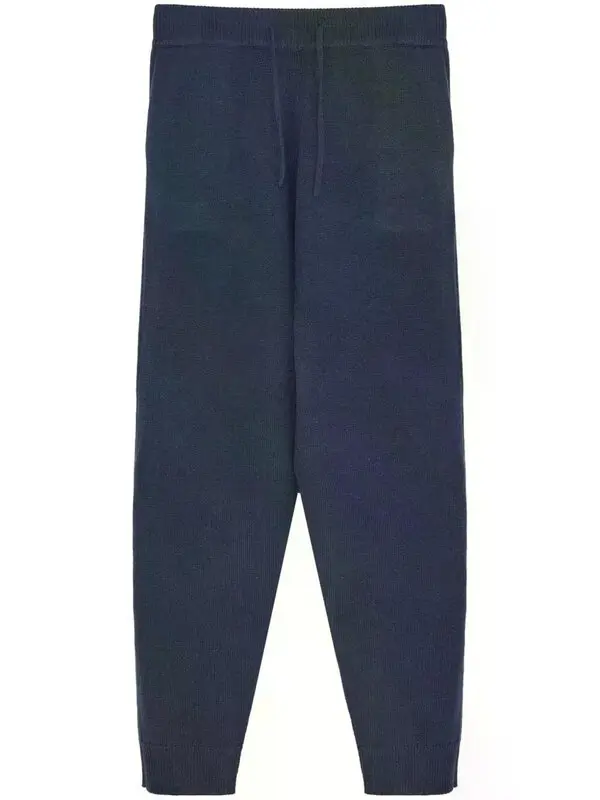 YVES SALOMON Knitted Track Pants - Blue