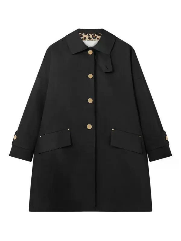 Mackintosh Humbie Button-up Coat - Black