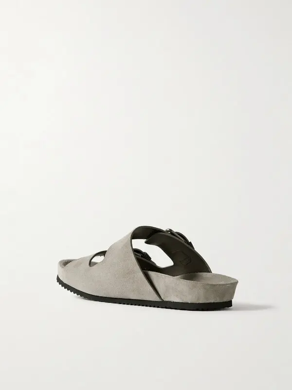 Brunello Cucinelli Bead-embellished Suede Sandals