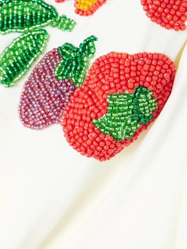 Staud Lea Bead-embellished Swimsuit