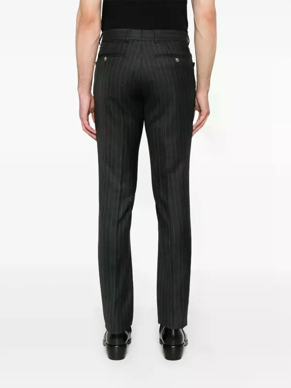 TOM FORD Striped Straight-leg Trousers - Grey