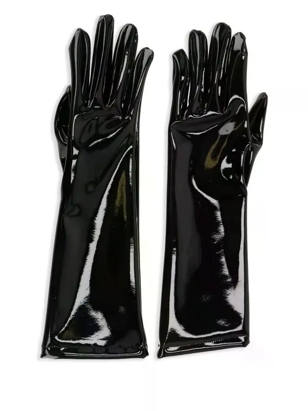 GIANVITO ROSSI Patent-leather Gloves - Black