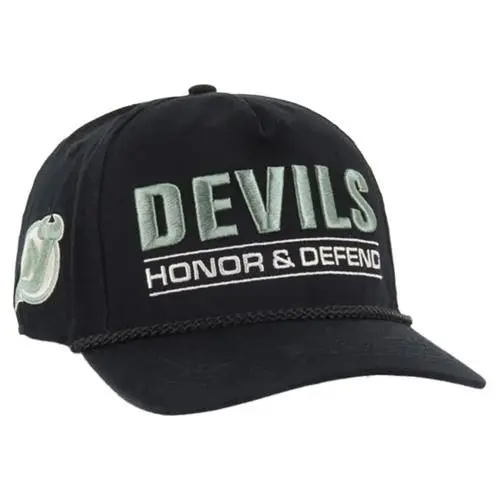 '47 New Jersey Devils Oht Military Appreciation Hitch Adjustable Hat - Black