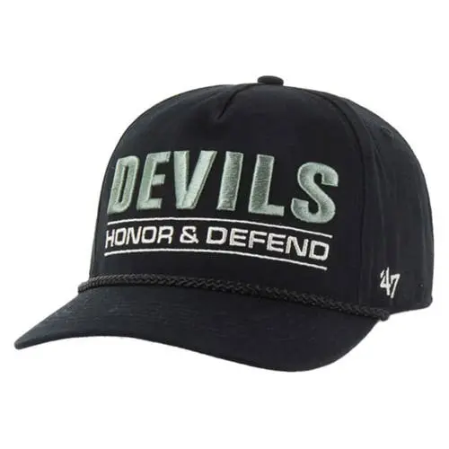 '47 New Jersey Devils Oht Military Appreciation Hitch Adjustable Hat - Black