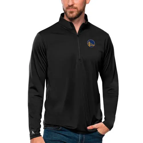 ANTIGUA Tribute Quarter-zip Pullover Top - Black