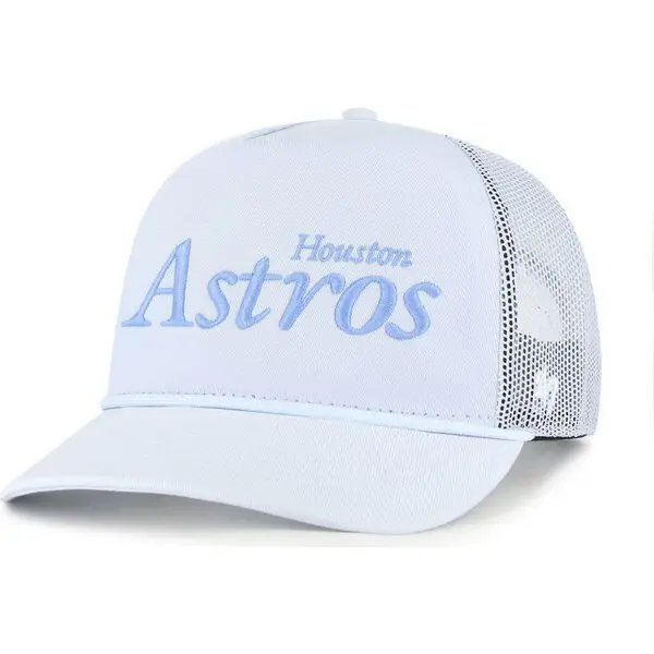 '47 Houston Astros Foundation Script Hitch Adjustable Trucker Hat