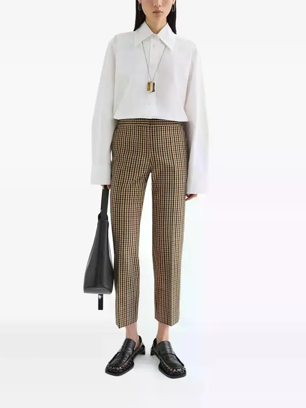 JIL SANDER Checked Trousers