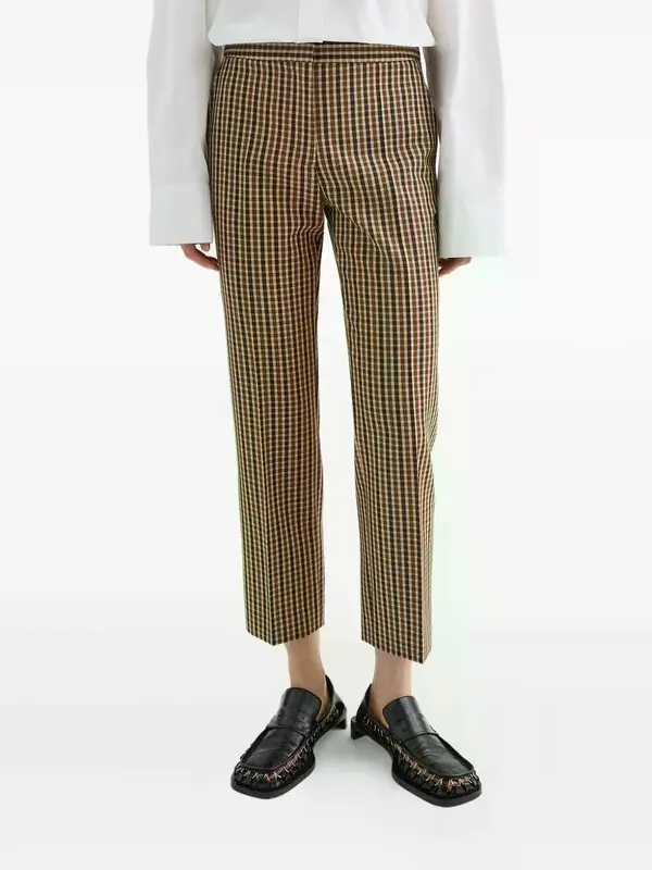 JIL SANDER Checked Trousers