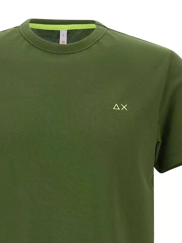 SUN 68 Piqué-weave Cotton T-shirt - Green