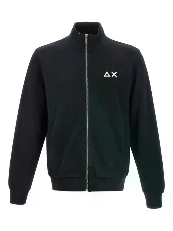 SUN 68 Zip-up Cotton Sweatshirt - Black