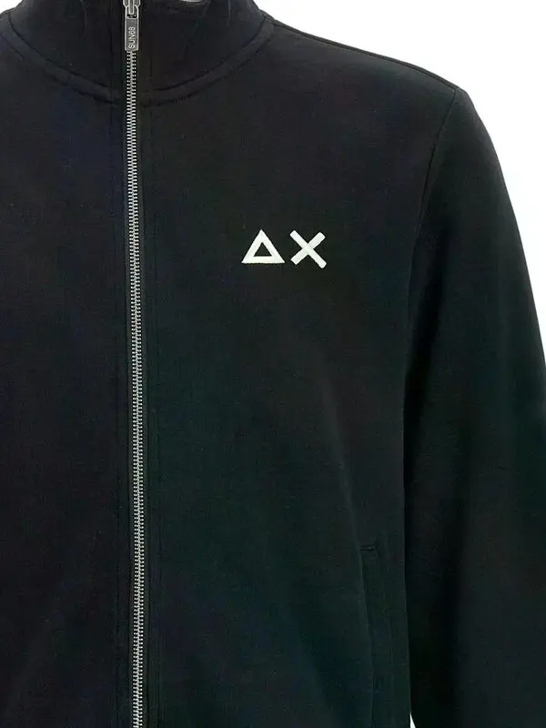 SUN 68 Zip-up Cotton Sweatshirt - Black