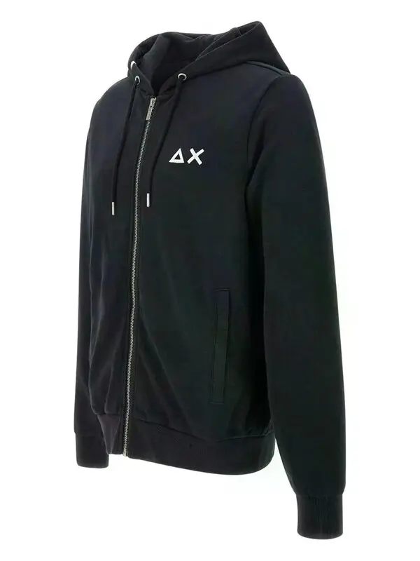 SUN 68 Zip-up Cotton Hoodie - Black