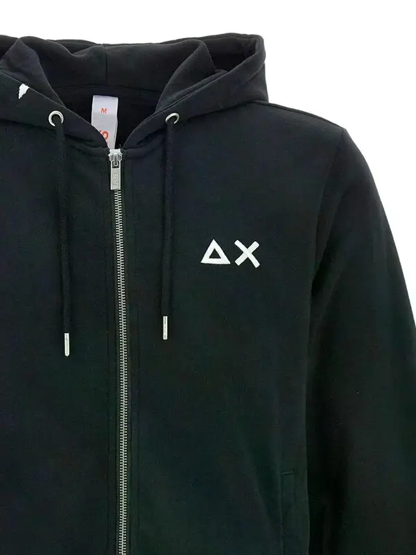 SUN 68 Zip-up Cotton Hoodie - Black