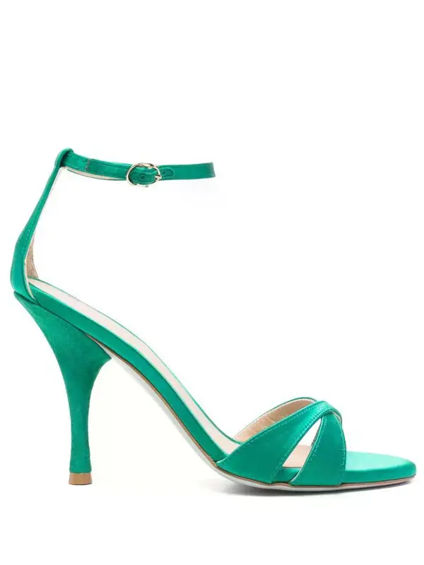 Roberto Festa 100mm Leather Heeled Sandals - Green