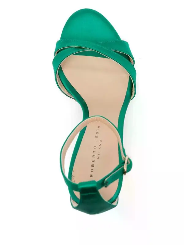 Roberto Festa 100mm Leather Heeled Sandals - Green
