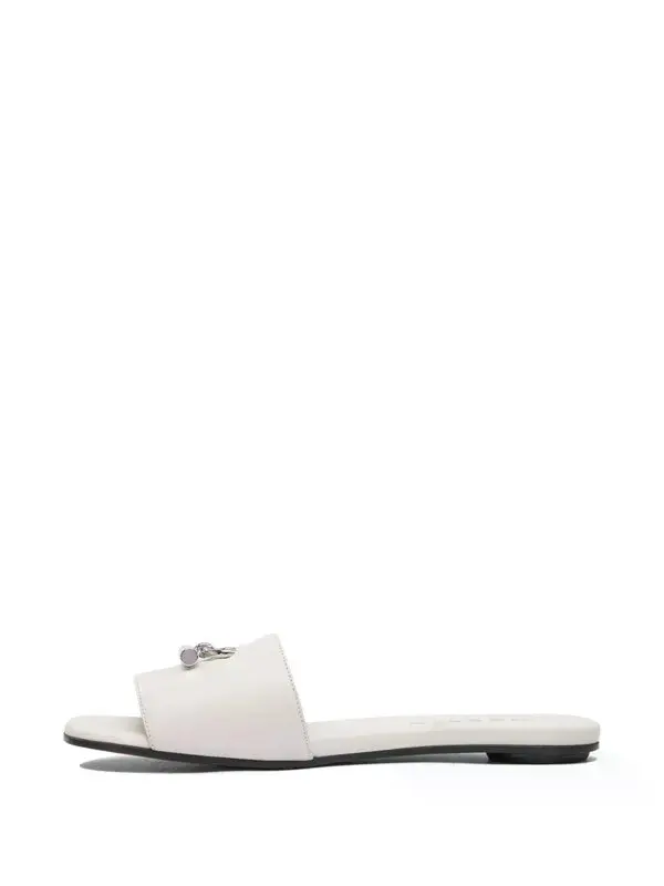Alexander McQueen T-bar Slide Sandals - White