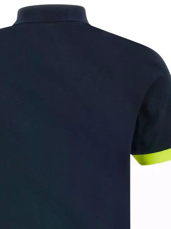 SUN 68 Colour-block Polo Shirt - Black