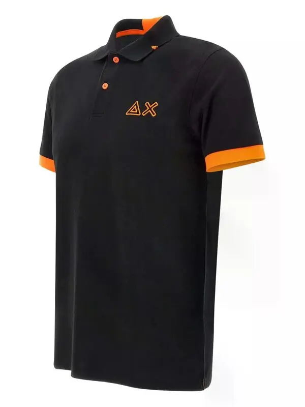 SUN 68 Jersey Polo Shirt - Black