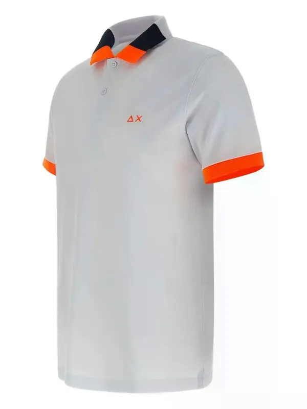 SUN 68 Colour-block Polo Shirt - Grey