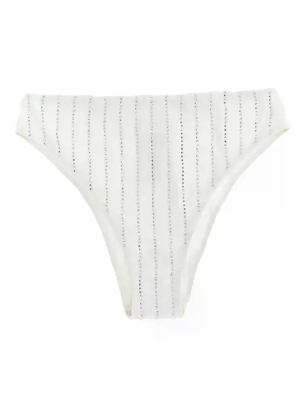MC2 SAINT BARTH Striped Bikini Bottom - White