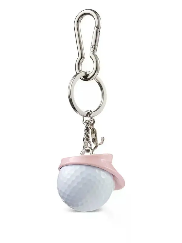 Jimmy Choo X Malbon Golf-Ball Keyring - Silver | Editorialist